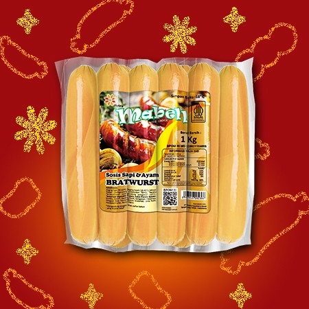 Mabell Sosis Sapi - Ayam Bratwurst 1 Kg